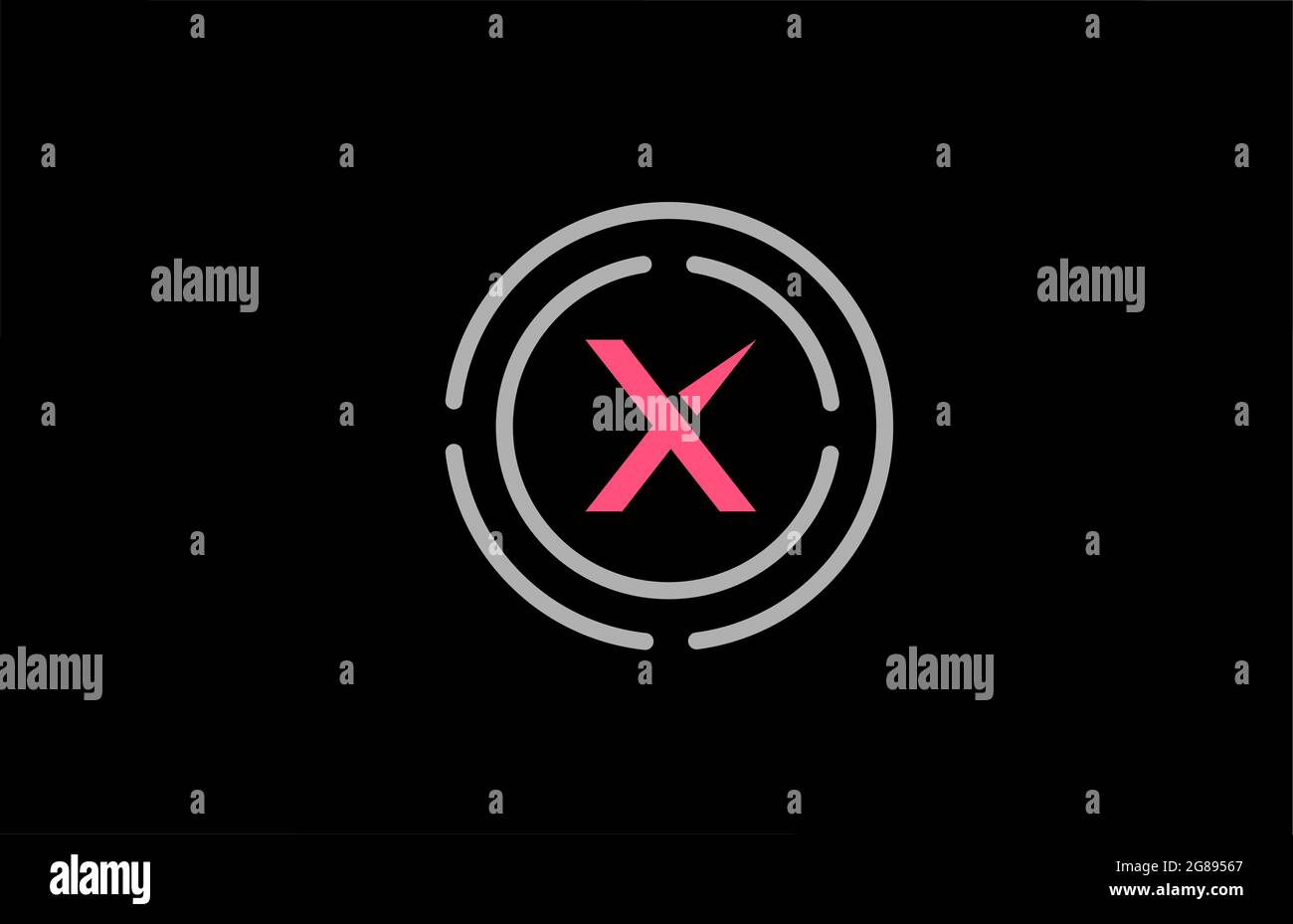 X letter design with pink colour and circles. Alphabet logo design ...