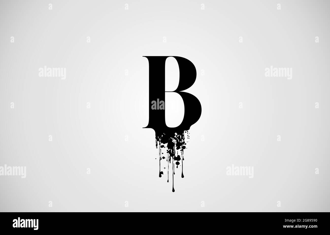 Vintage B alphabet letter logo for business and company with black ...