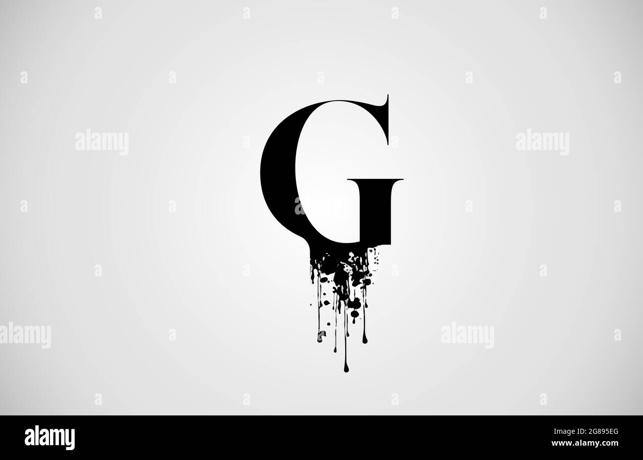 Vintage G alphabet letter logo for business and company with black ...