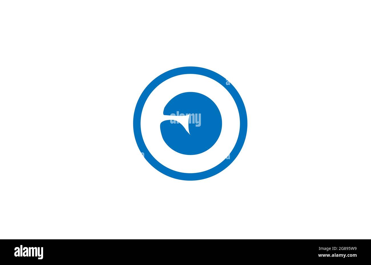 blue J alphabet letter logo icon. Circle design for company and ...