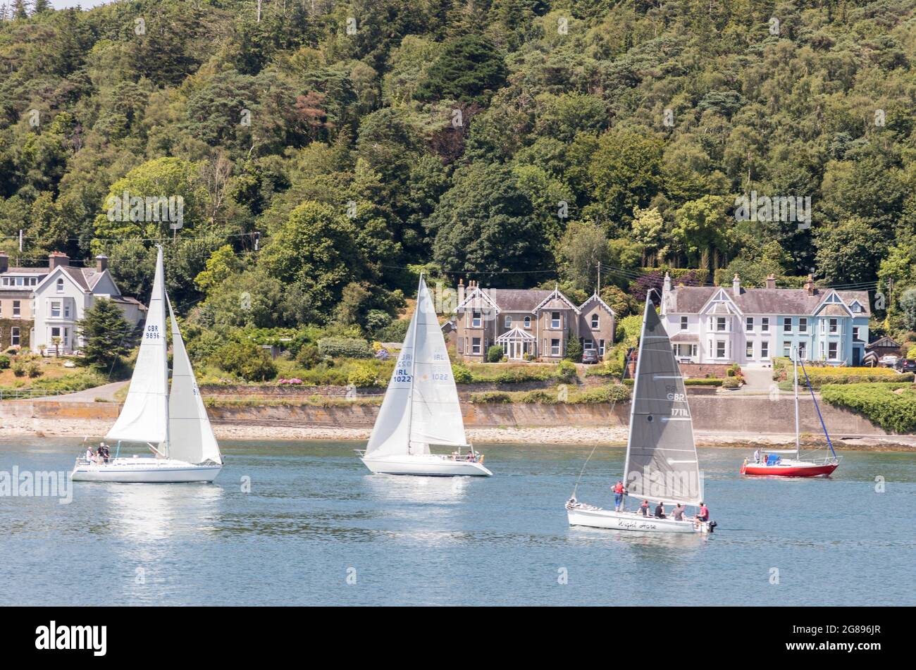Crosshaven, Cork, Ireland. 18th July, 2021. Yachts out sailing around ...