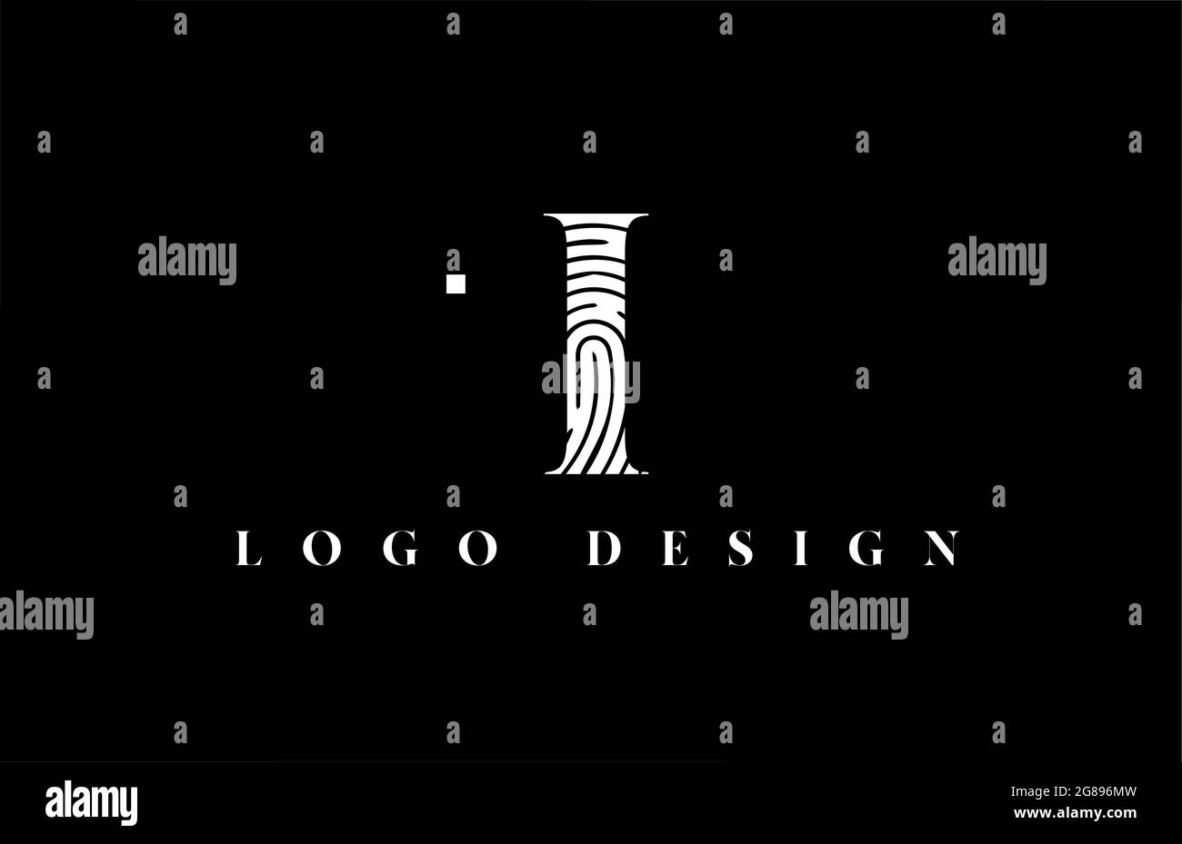 I letter alphabet logo icon. Pattern design for company and business ...