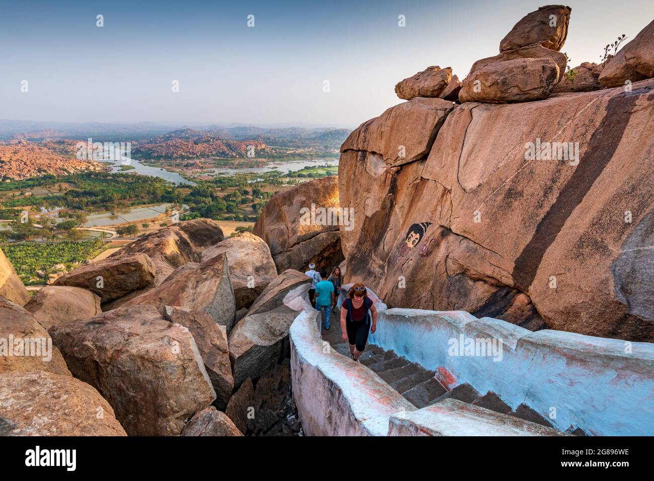 Hampi, Karnataka, India - January 15, 2020 : Pathway of Kishkinda ...