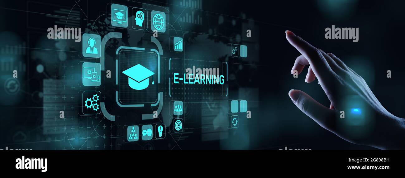 E-learning, Online education, internet studying. Business, technology ...