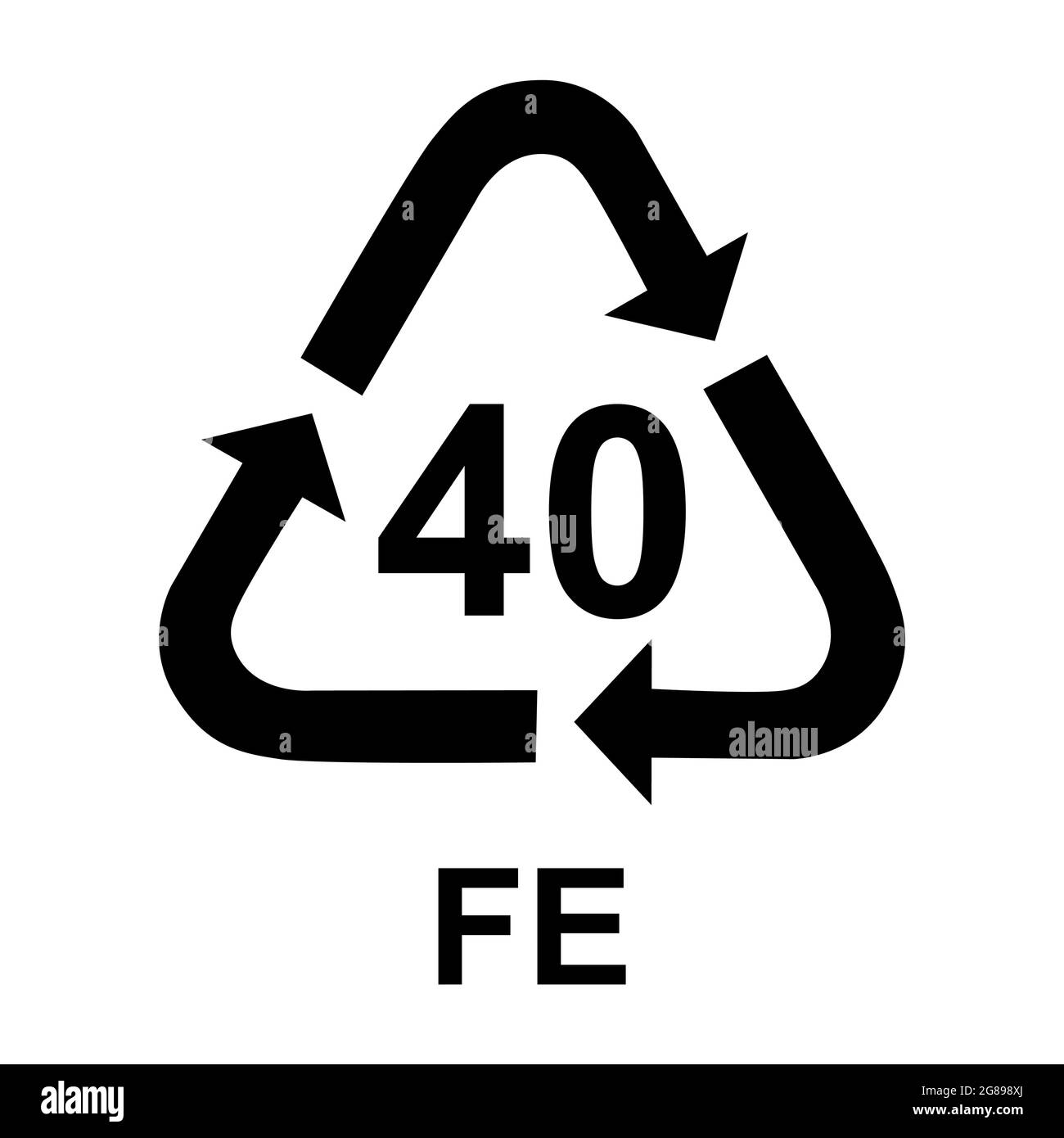 Metals symbol, ecology recycling sign isolated on white background ...