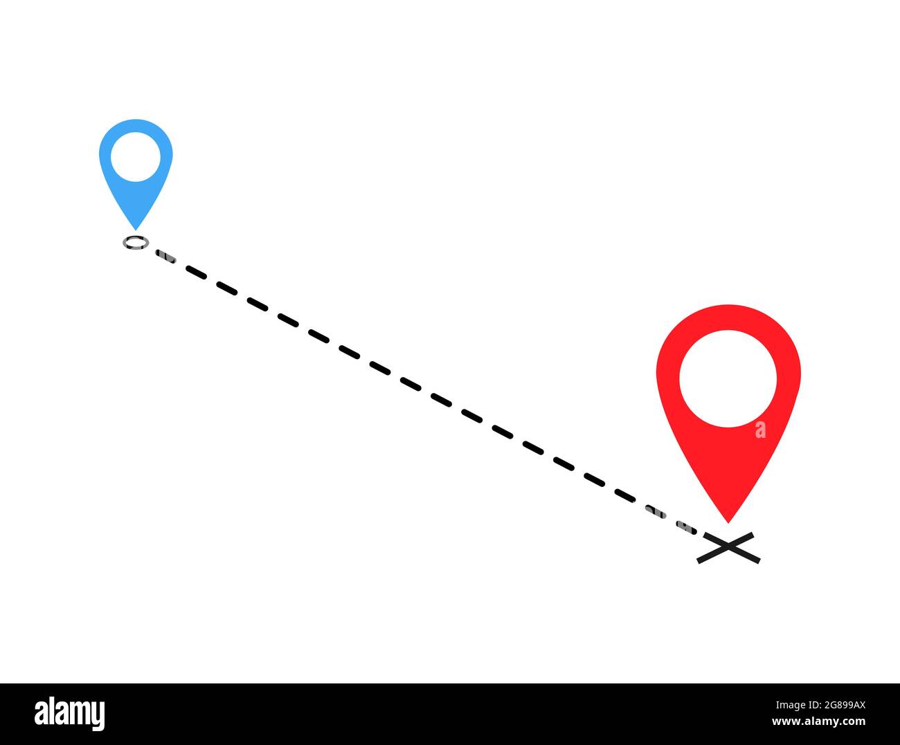 Vector icon, symbol moved announcement design image isolated on white ...