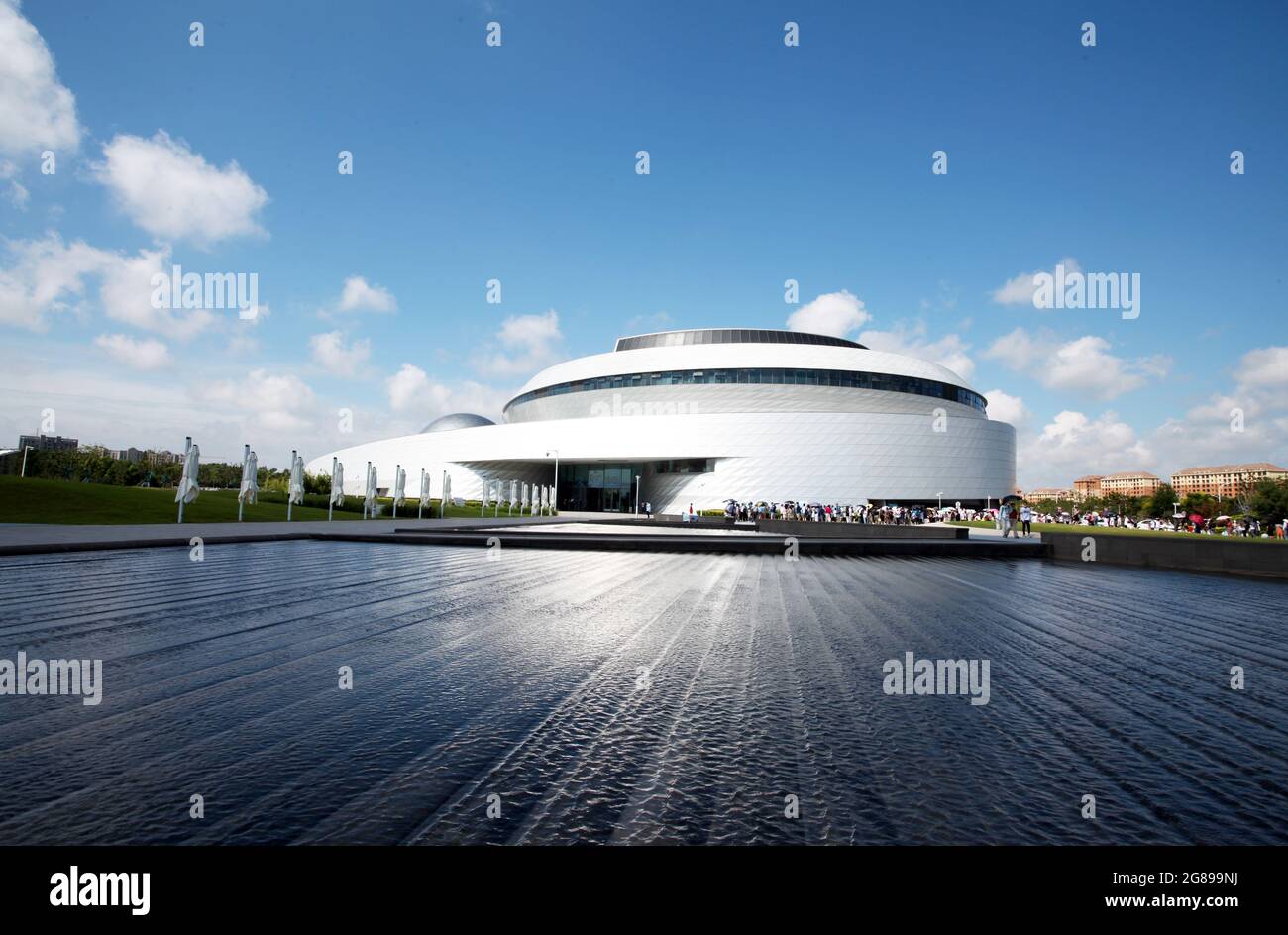 SHANGHAI, CHINA - JULY 18, 2021 - The Shanghai Planetarium, the world's largest by floor area ...