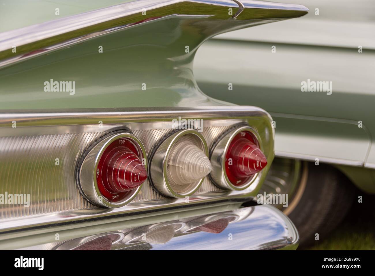 Rear lights and part of the bumper of an old car Stock Photo - Alamy