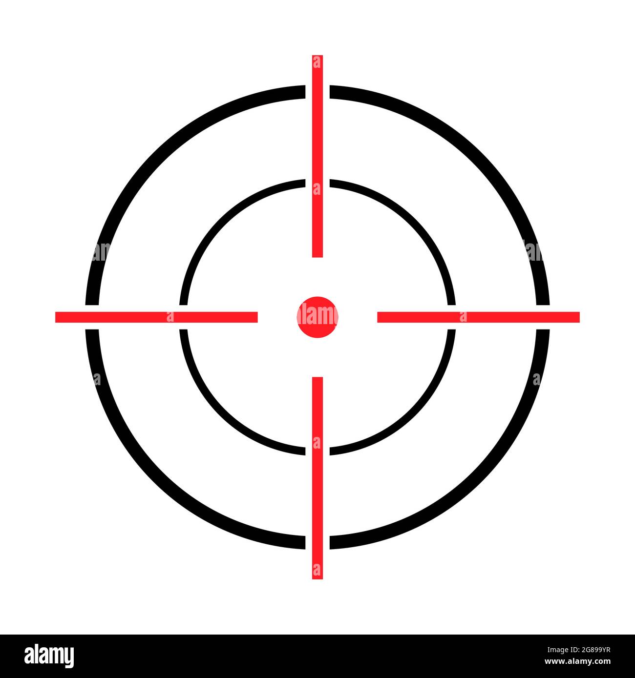 Sight gun vector icon. Modern target illustration of crosshair symbol ...