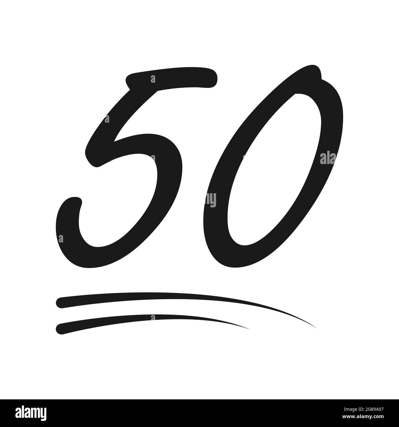 Congratulation number lettering, 50 celebrate follower icon, web online ...