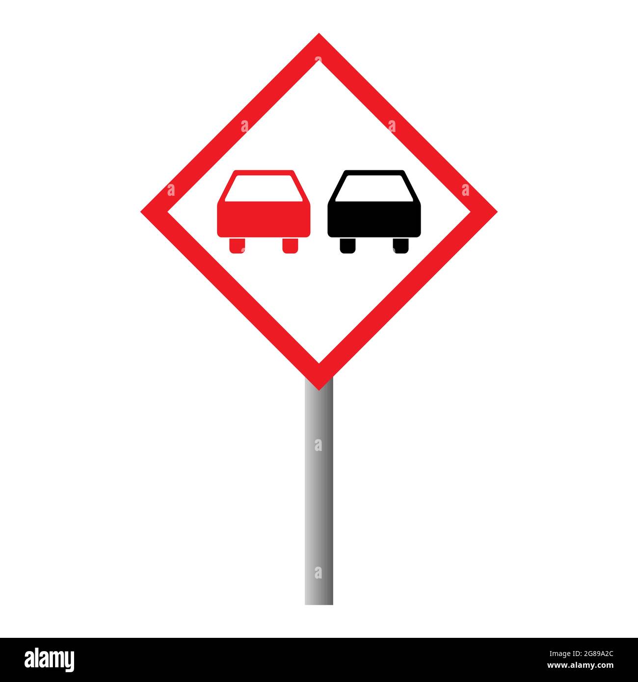 Overtaking zone Cut Out Stock Images & Pictures - Alamy