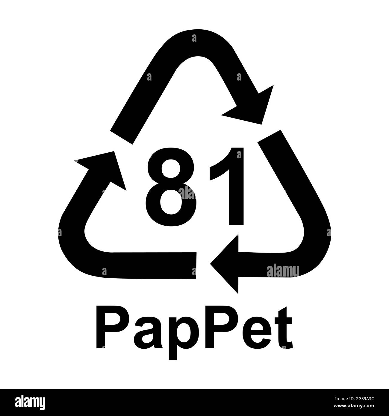 Composite symbol, ecology recycling sign isolated on white background ...