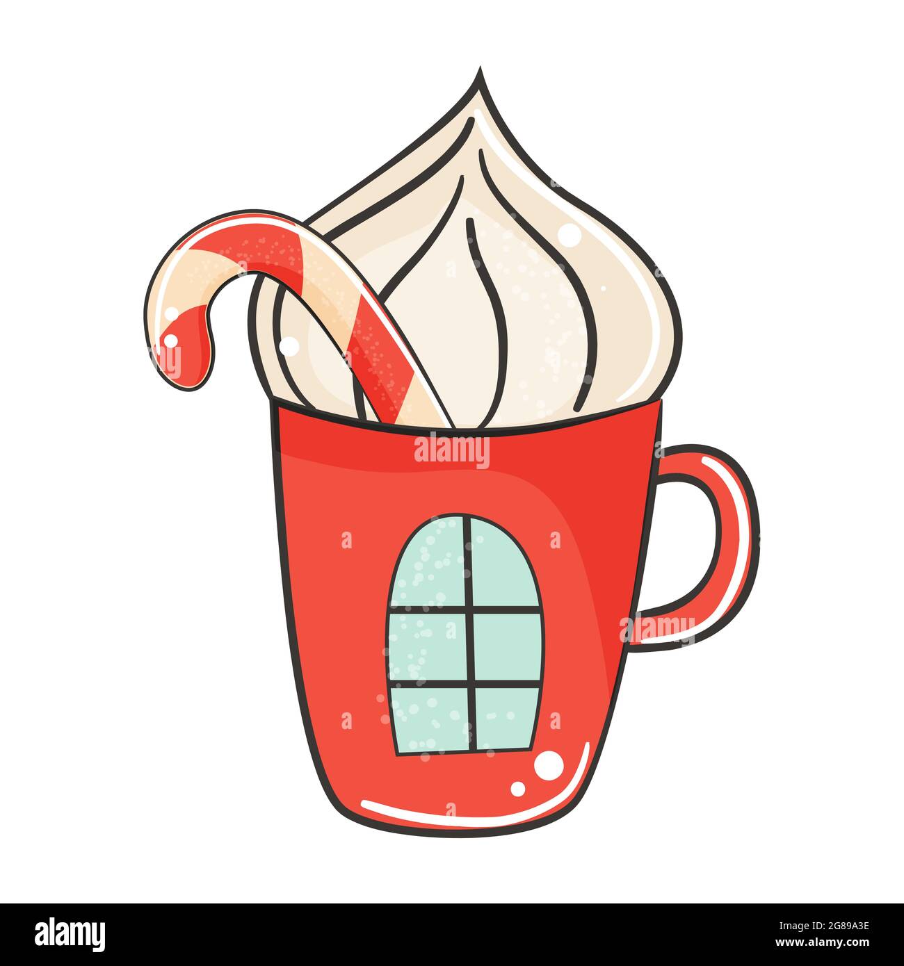 Morning cup coffee candy Stock Vector Images - Alamy