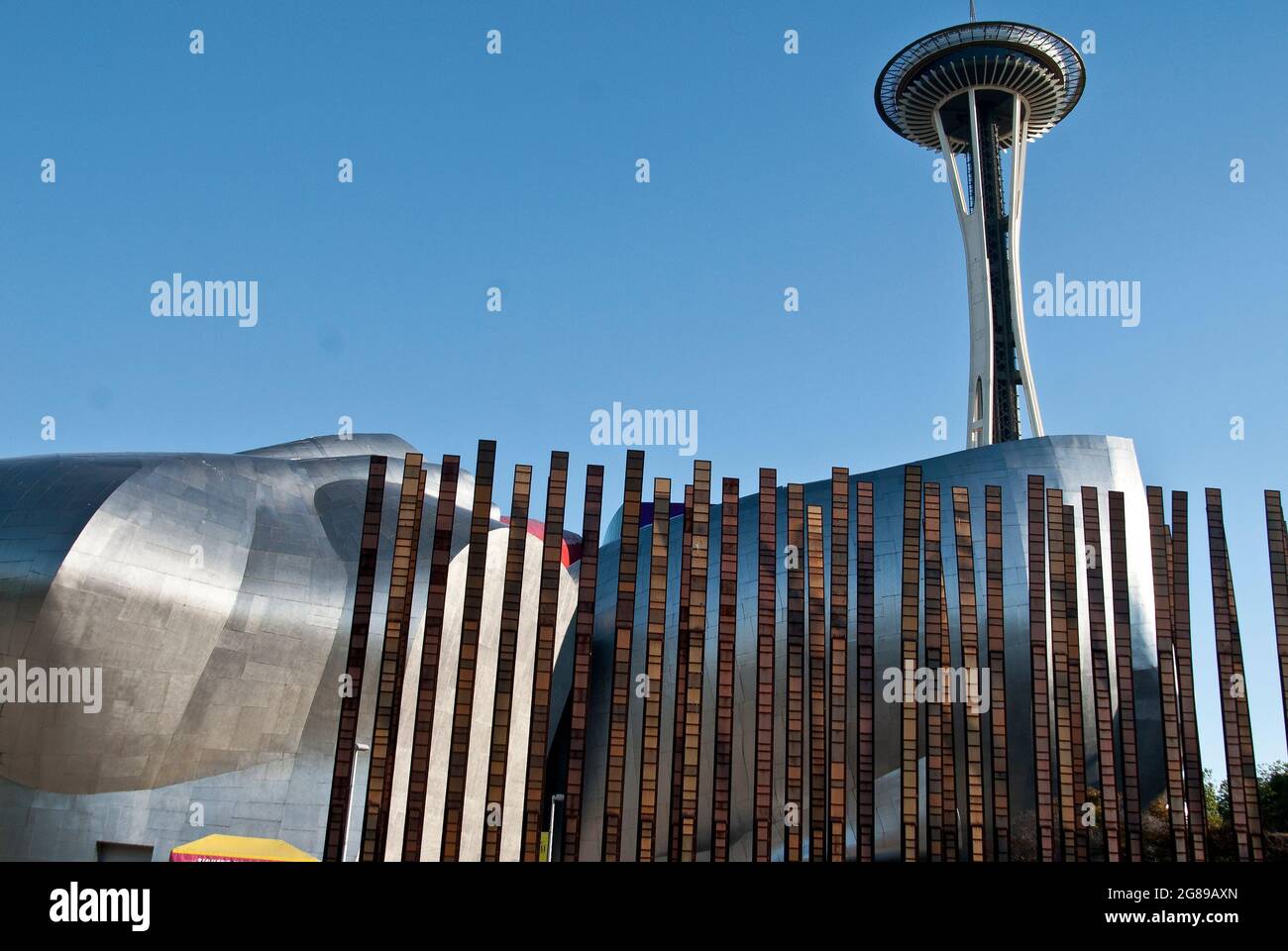 Museum of Pop Culture, near Space Needle, Seattle, Washington Stock ...