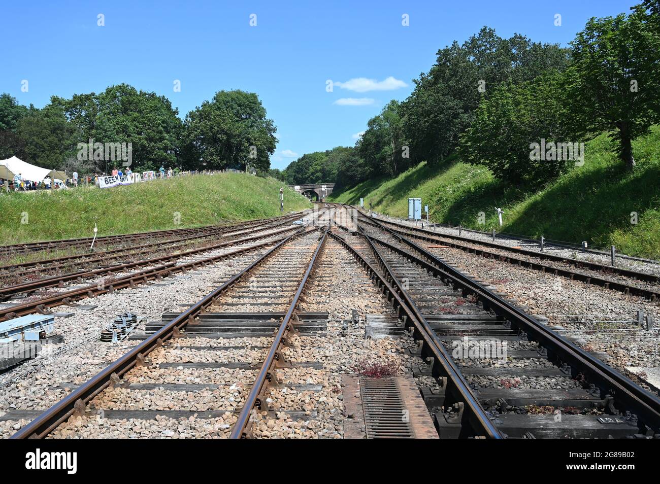 A railway track with points Stock Photo - Alamy