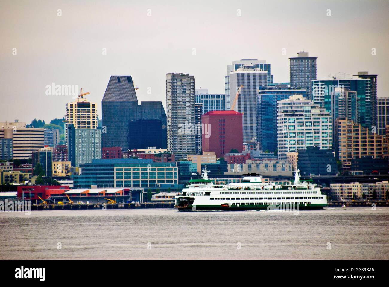 Ferry passing Seattle, Washington Stock Photo - Alamy