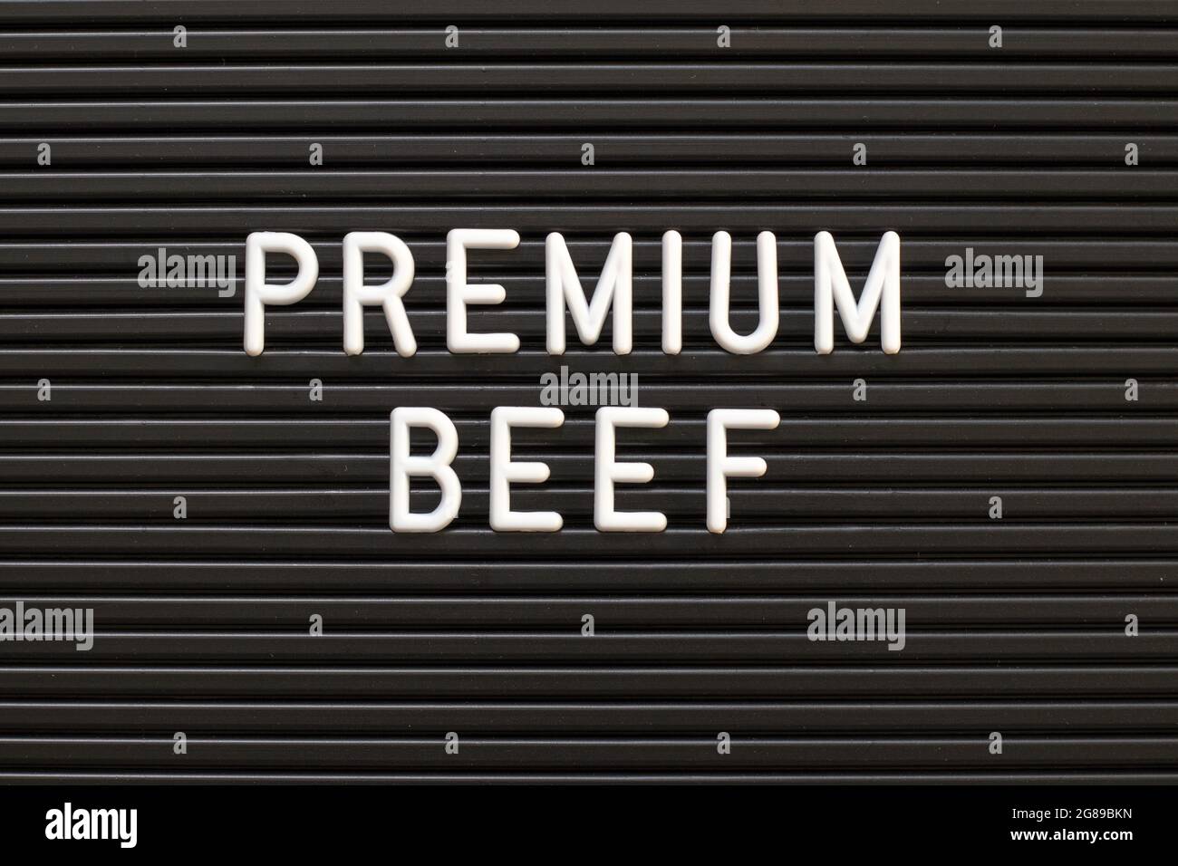 Black color felt letter board with white alphabet in word premium beef ...