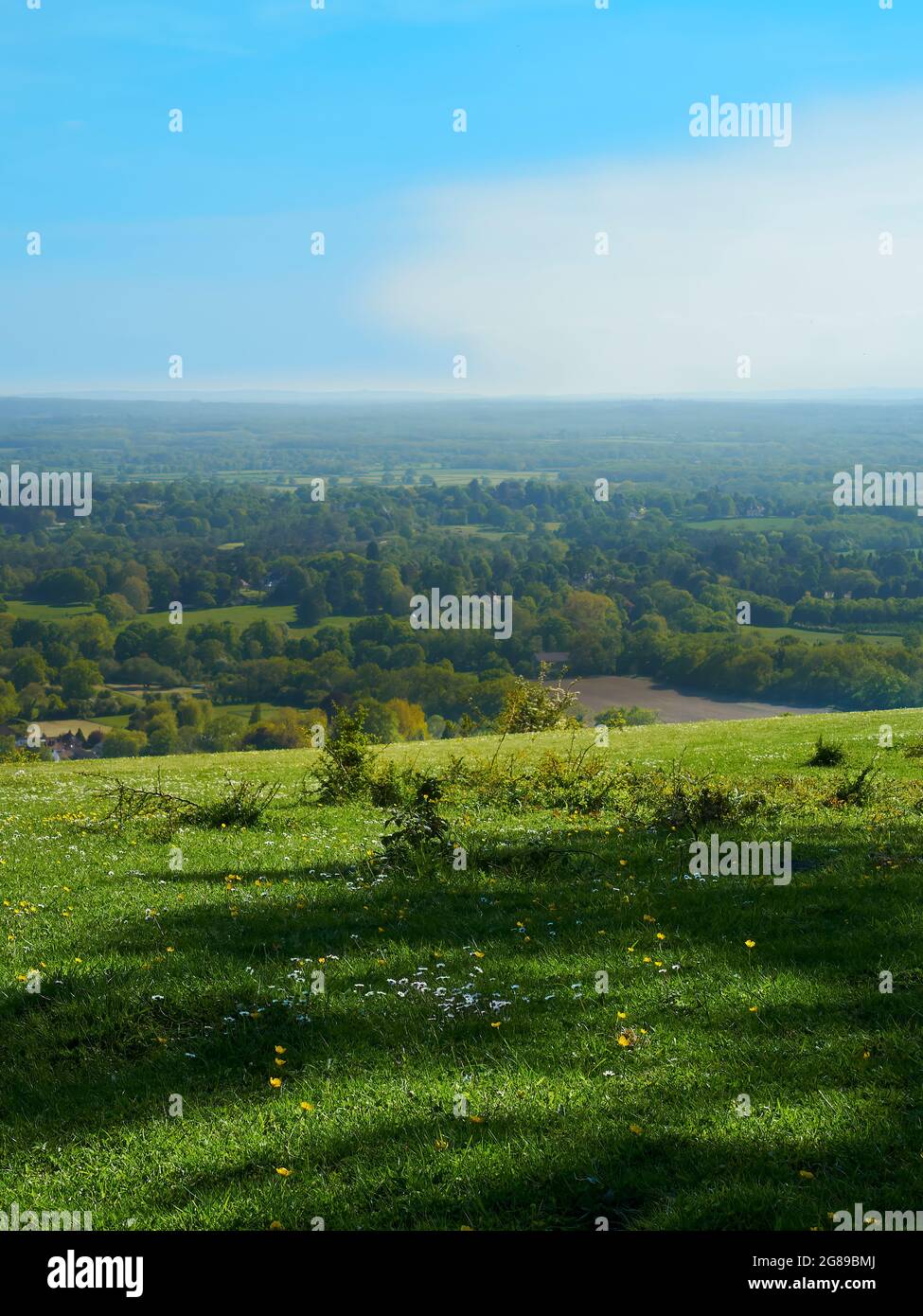 Sunshine on distant hill hi-res stock photography and images - Alamy
