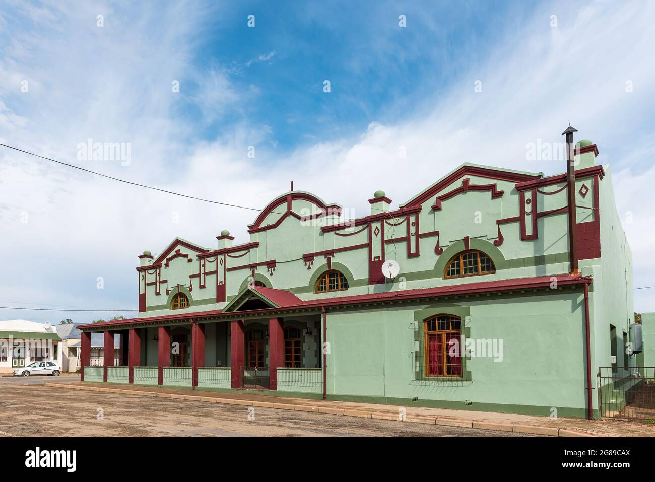WILLOWMORE, SOUTH AFRICA - APRIL 21, 2021: A street scene, with an ...