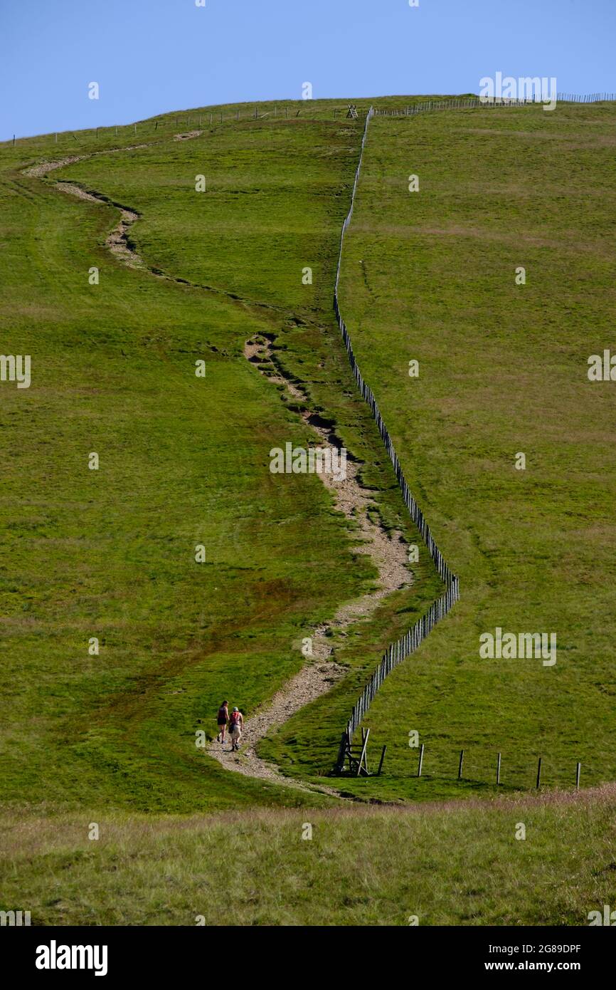 Hiking up Moel Eilio in Snowdonia, North, Wales, Great Britain Stock ...