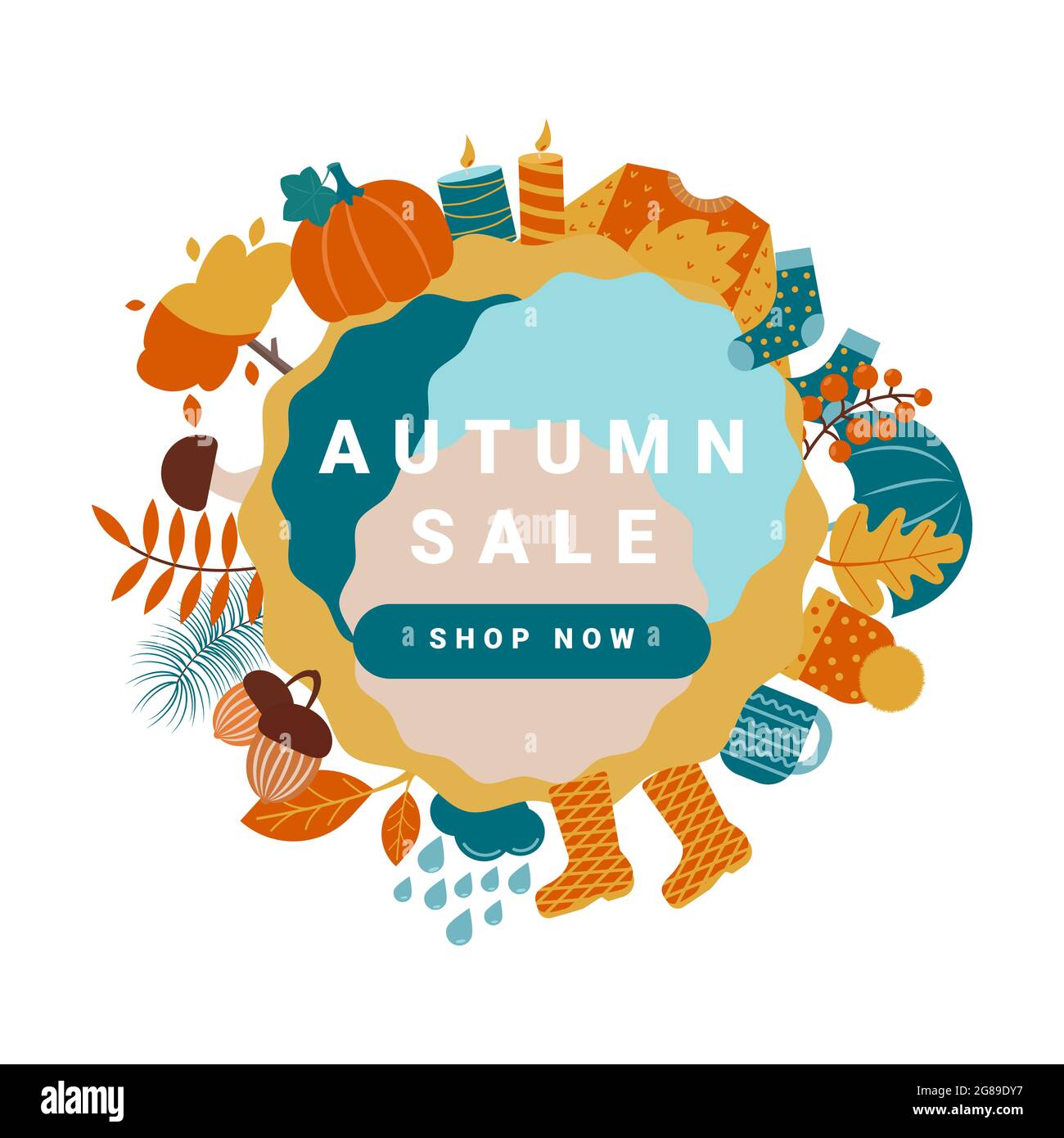 Autumn sale banner isolated vector illustration Stock Vector Image ... Autumn sale banner isolated vector illustration Stock Vector Image ...