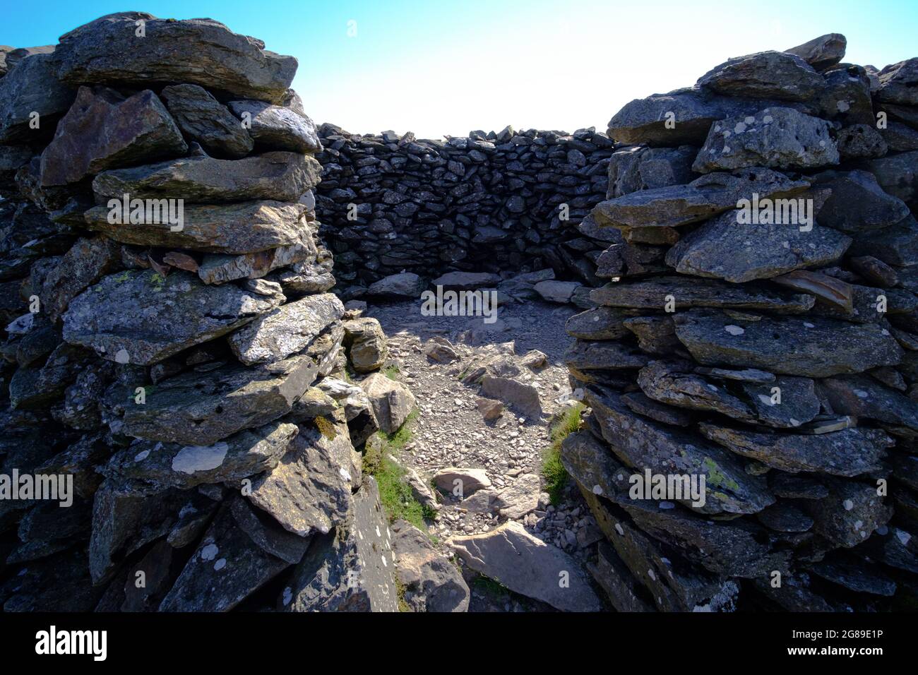Hiking up Moel Eilio in Snowdonia, North, Wales, Great Britain Stock ...