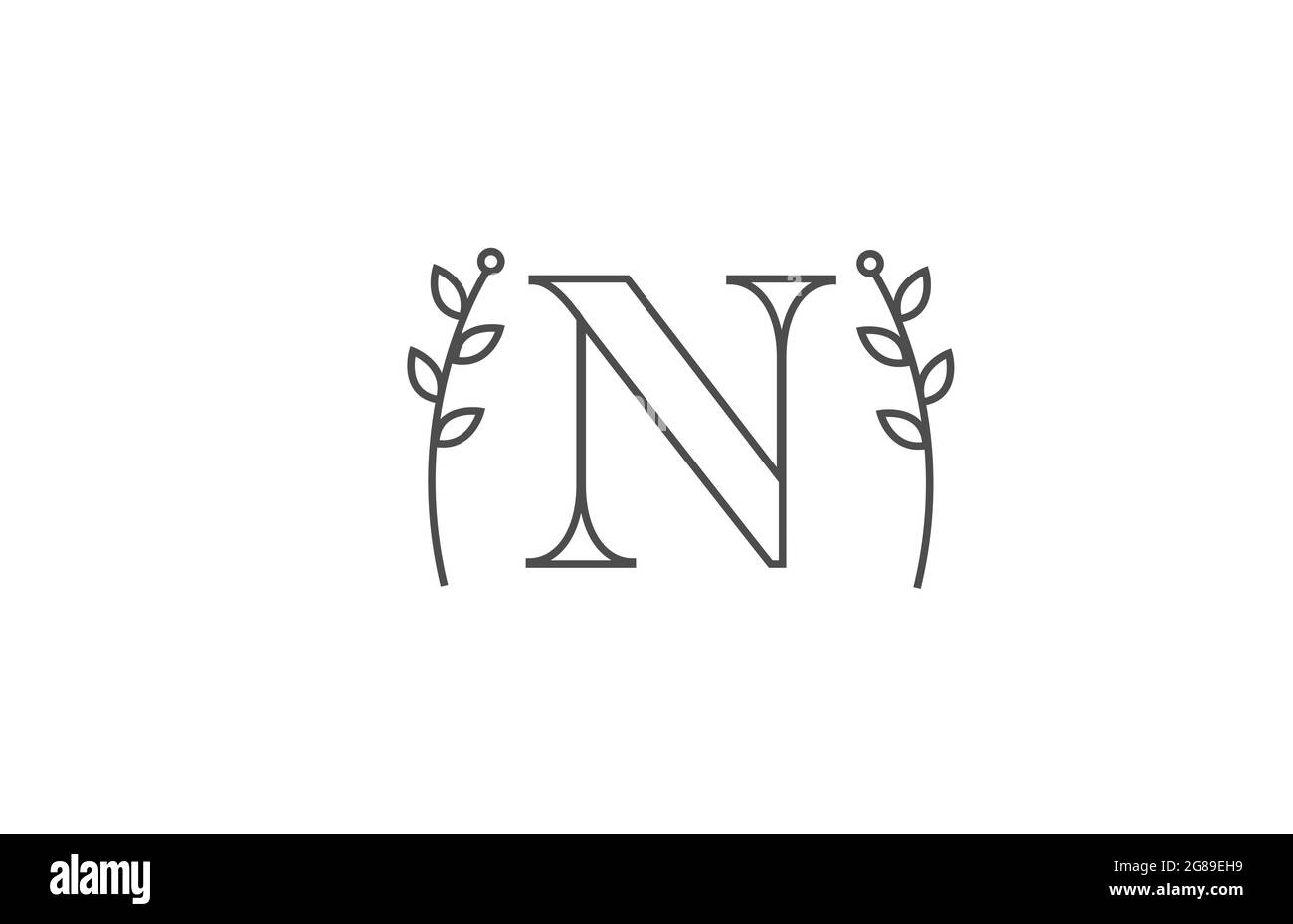 Letter n flower logo Stock Vector Images - Alamy