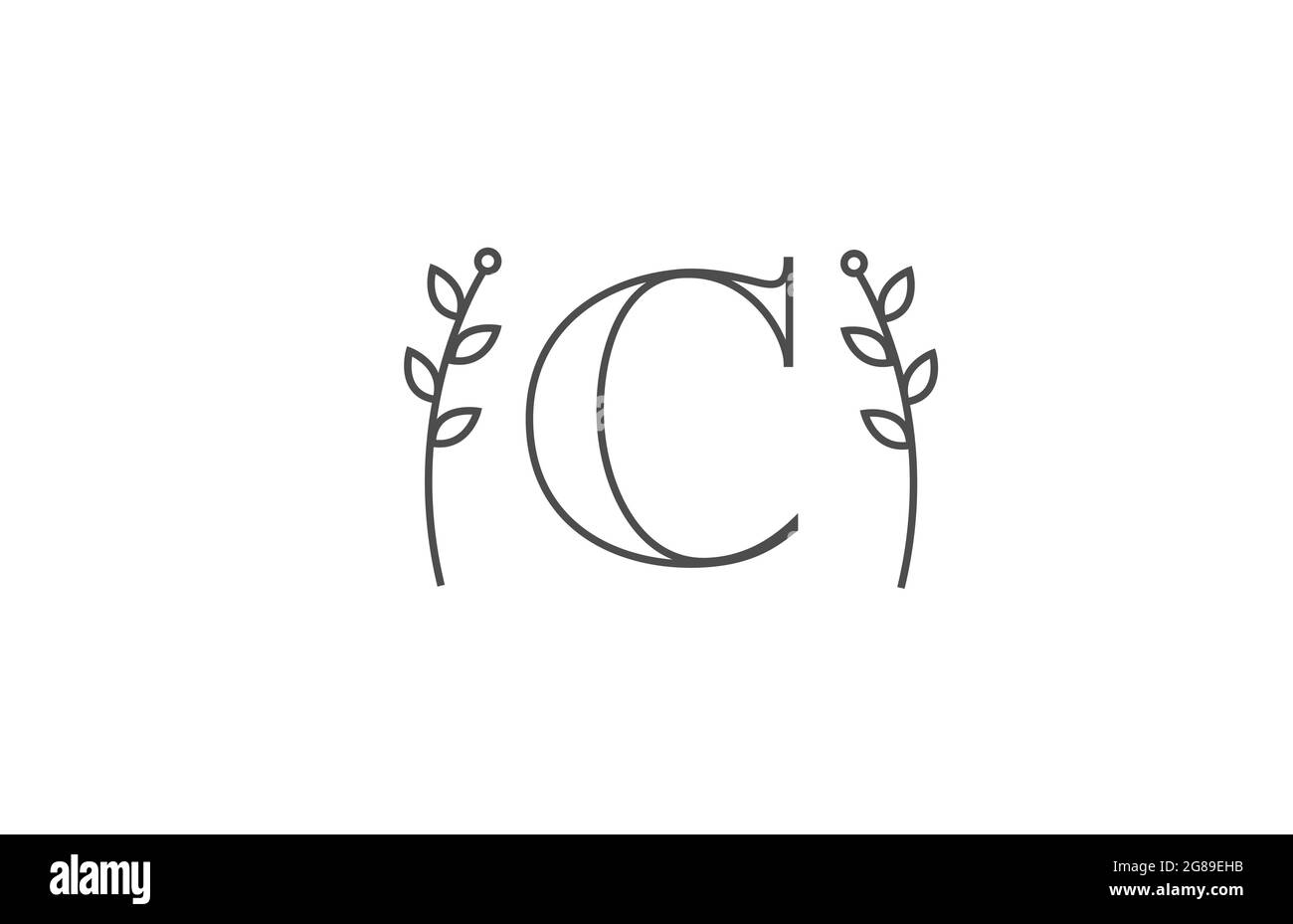 line design of C alphabet letter logo icon. Company business typography ...