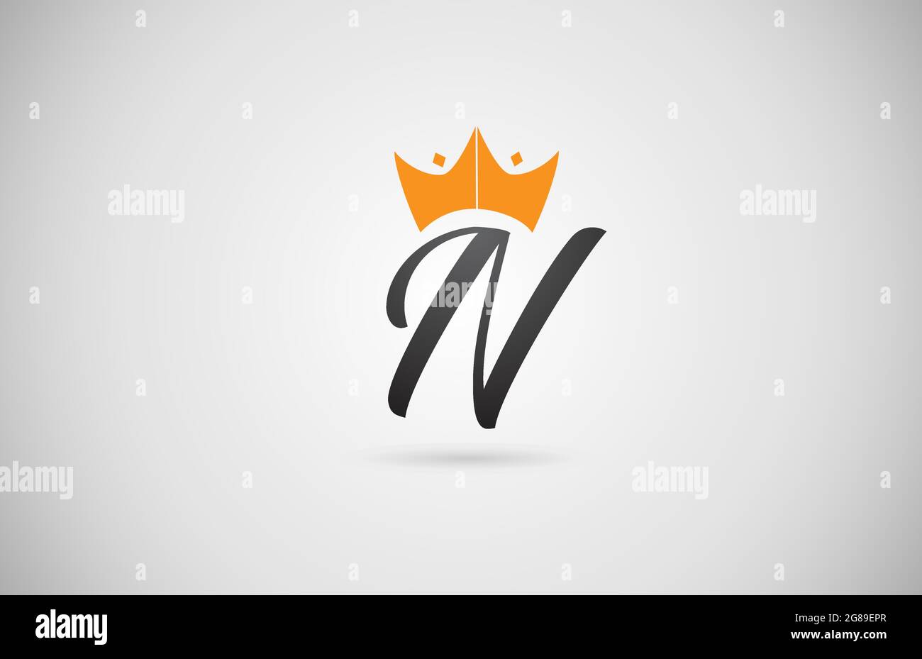Hand written letter n logo hi-res stock photography and images - Alamy