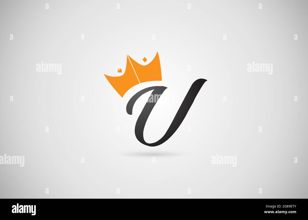 hand written U alphabet letter logo icon. Company business typography ...