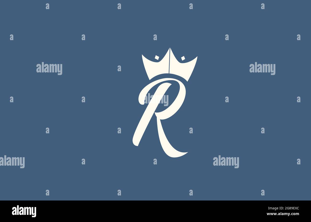 hand written R alphabet letter logo icon. Business typography with ...