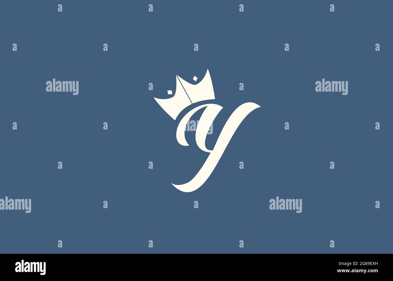 hand written Y alphabet letter logo icon. Business typography with ...