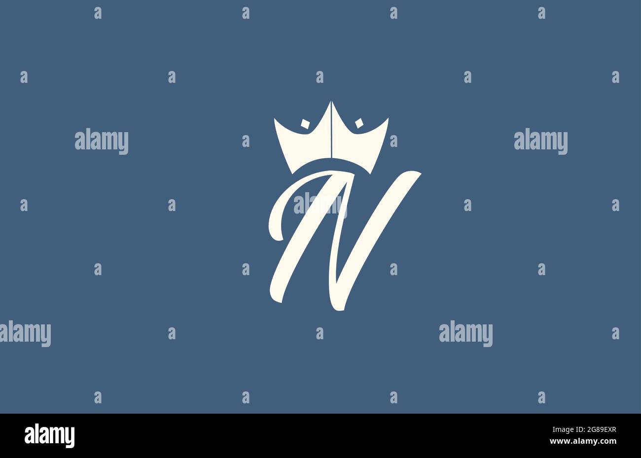 Letter n hand written logo Stock Vector Images - Alamy