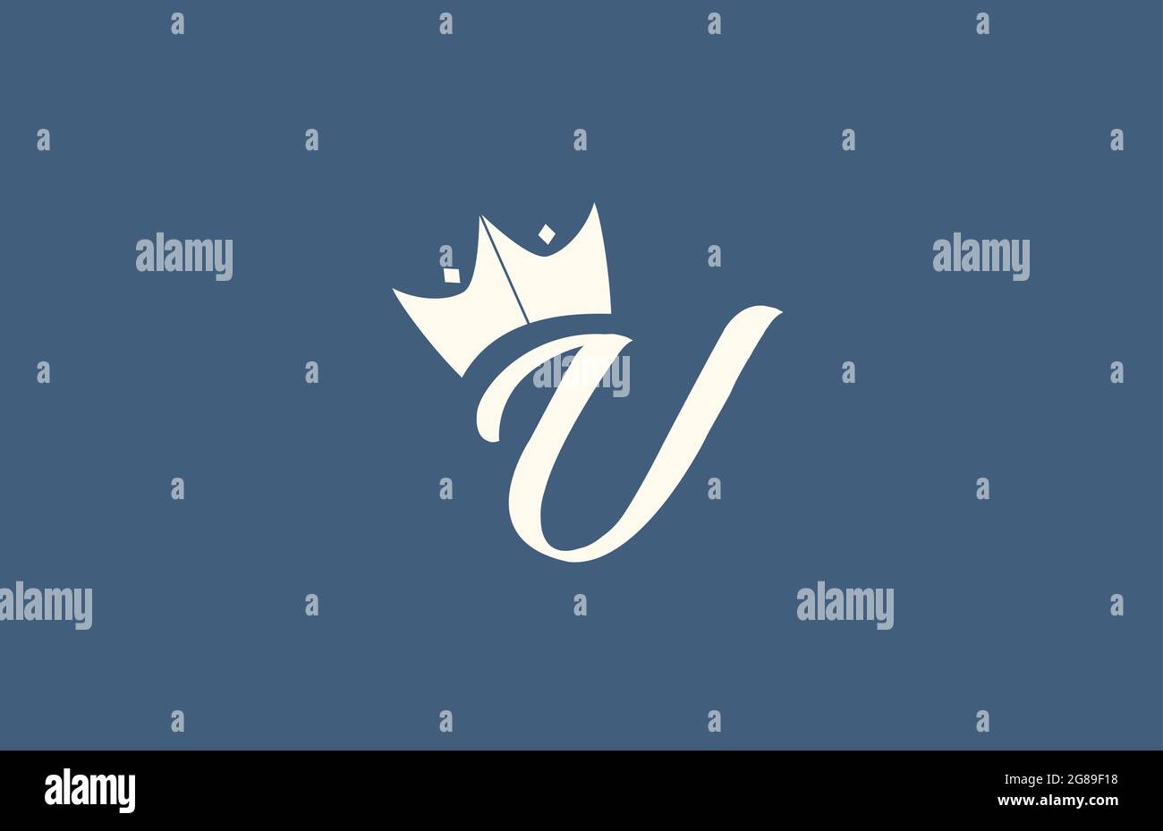 hand written U alphabet letter logo icon. Business typography with ...