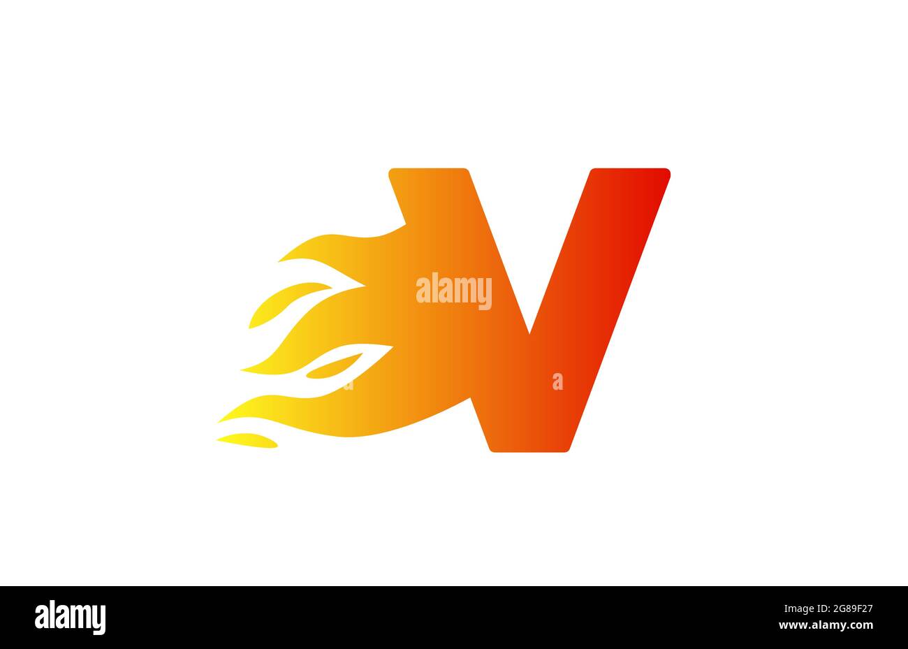 fire V alphabet letter icon for corporate. Red flames design suitable ...