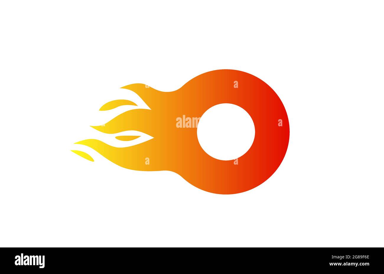 fire O alphabet letter icon for corporate. Red flames design suitable ...