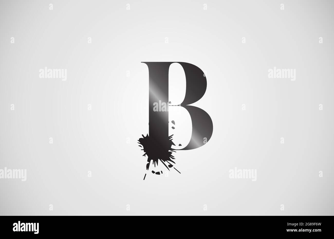 splash B alphabet letter icon for corporate. Grunge design suitable for ...