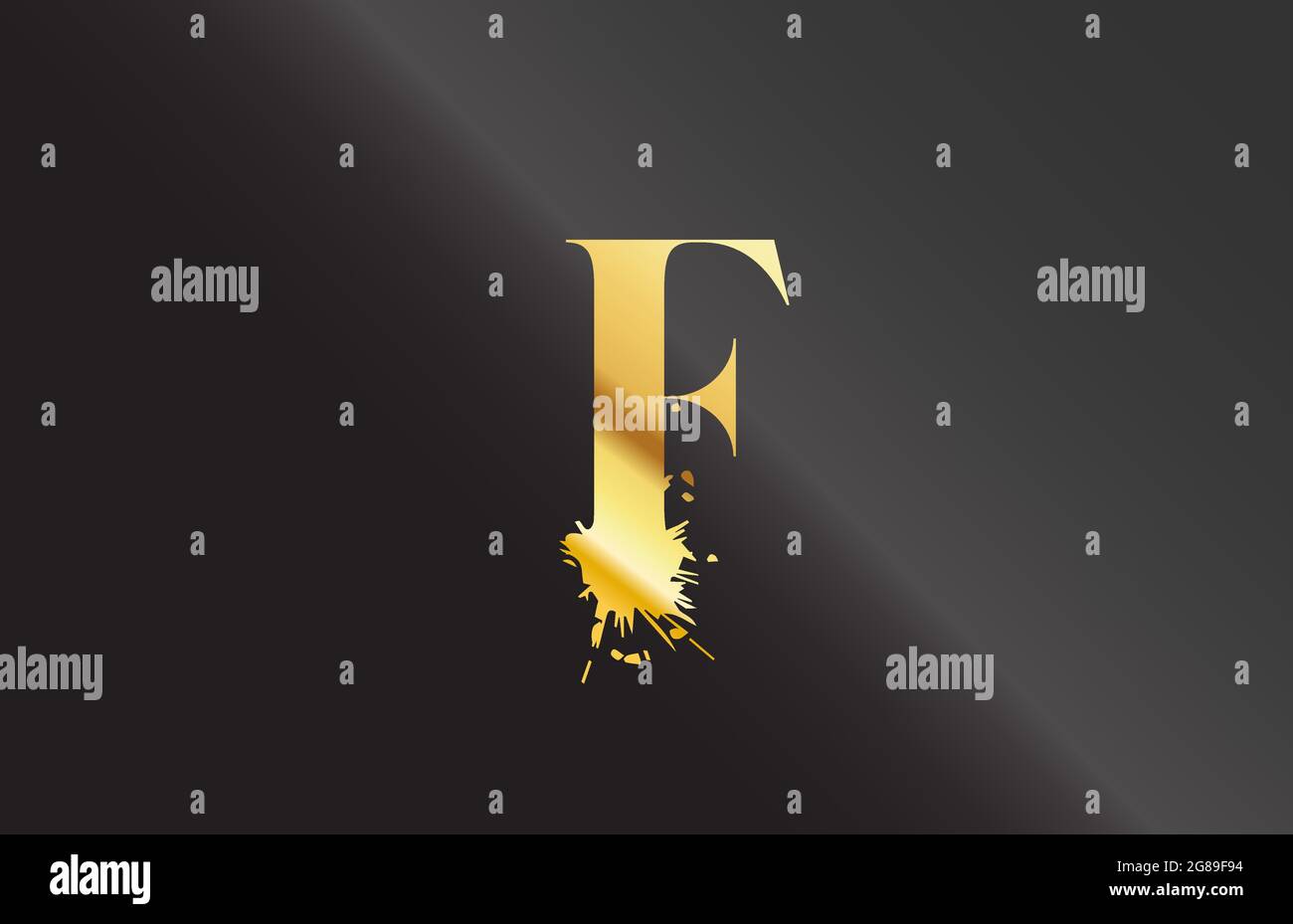 splash F alphabet letter icon for corporate. Grunge design suitable for ...
