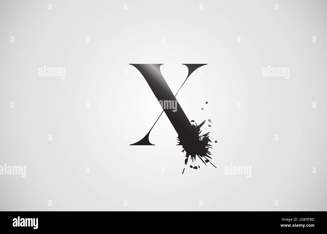 splash X alphabet letter icon for corporate. Grunge design suitable for ...