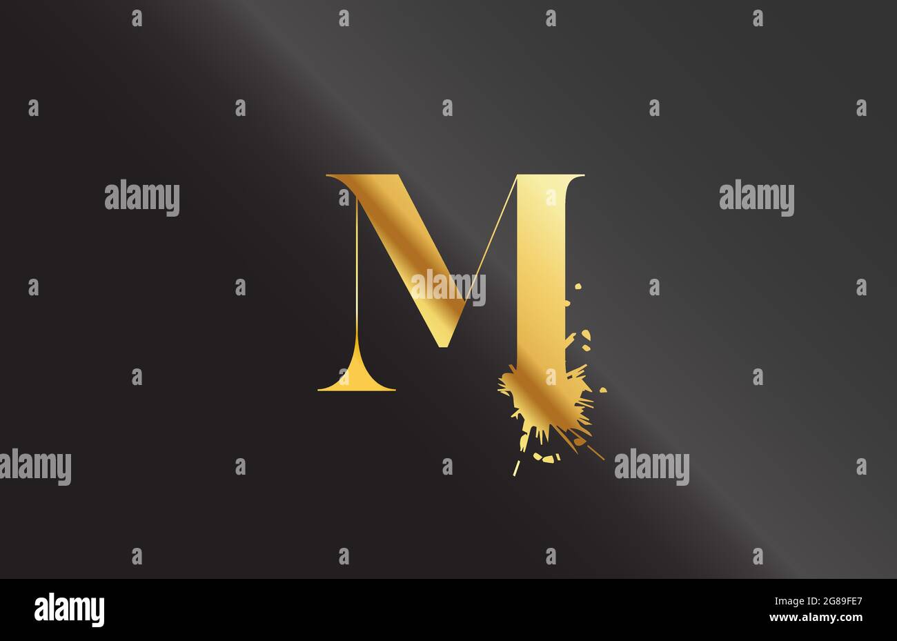 splash M alphabet letter icon for corporate. Grunge design suitable for ...