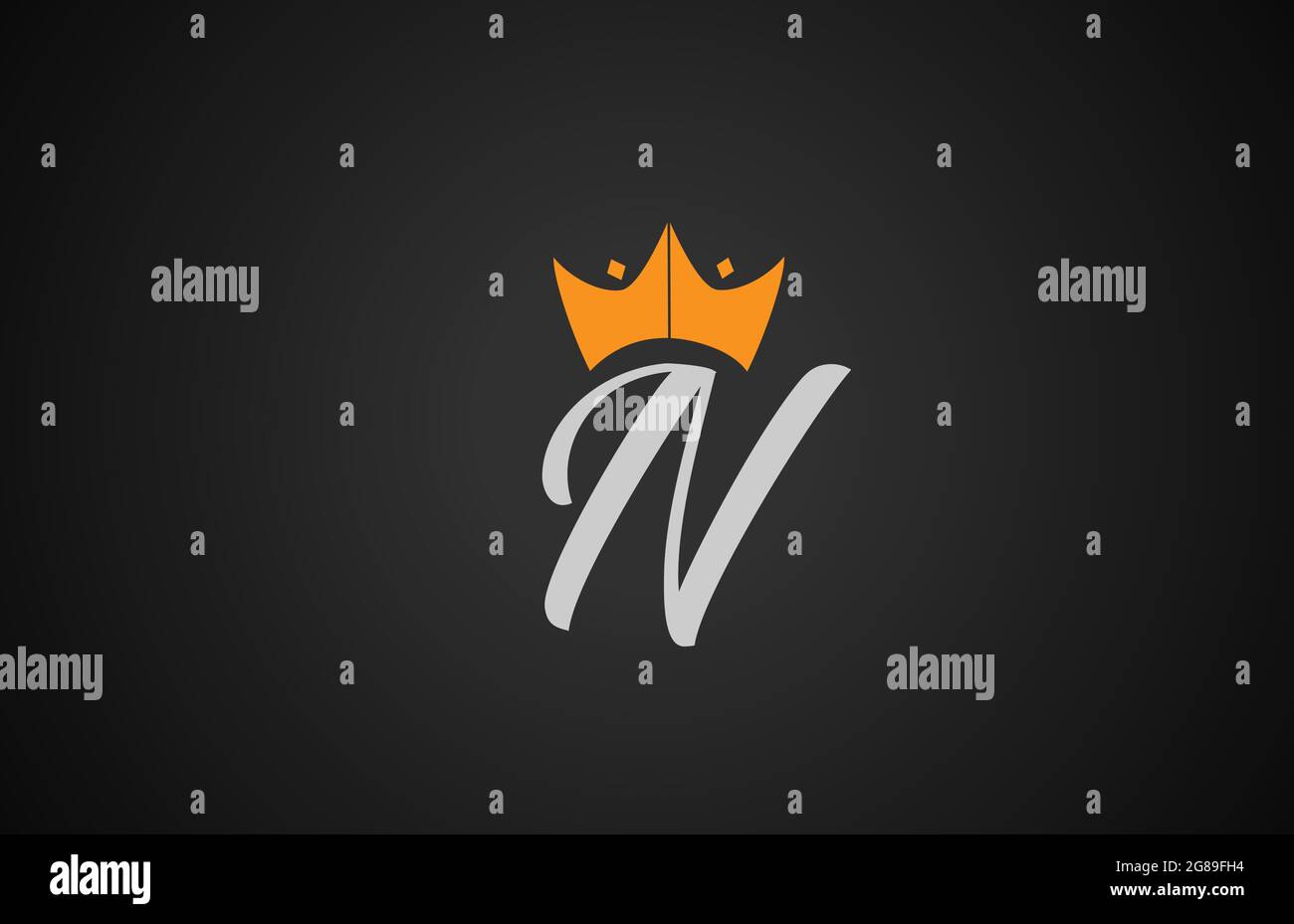 N creative handwritten alphabet letter logo for branding and business ...