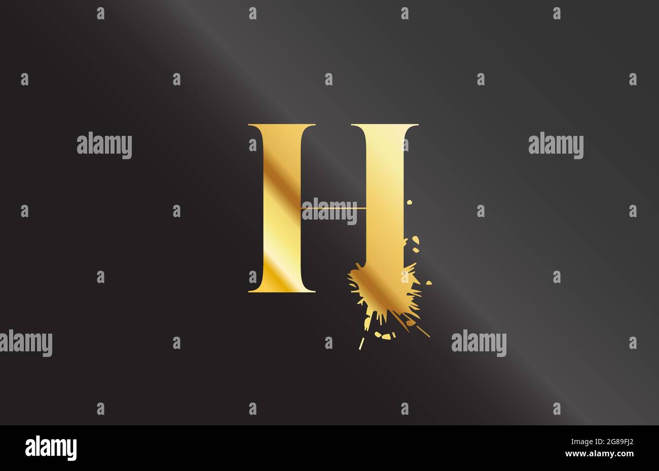 splash H alphabet letter icon for corporate. Grunge design suitable for ...