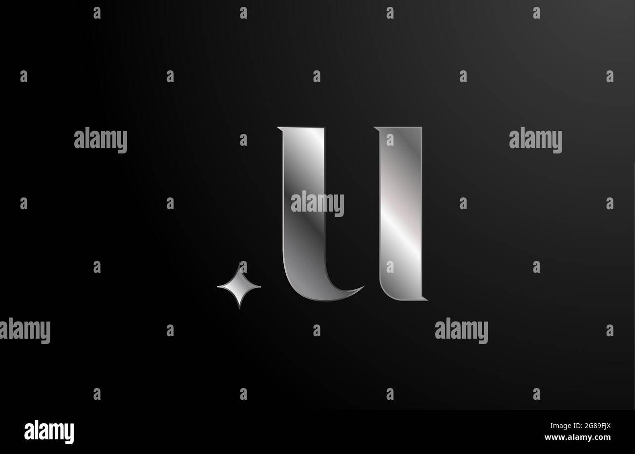 grey metal U creative alphabet letter logo for branding and business ...
