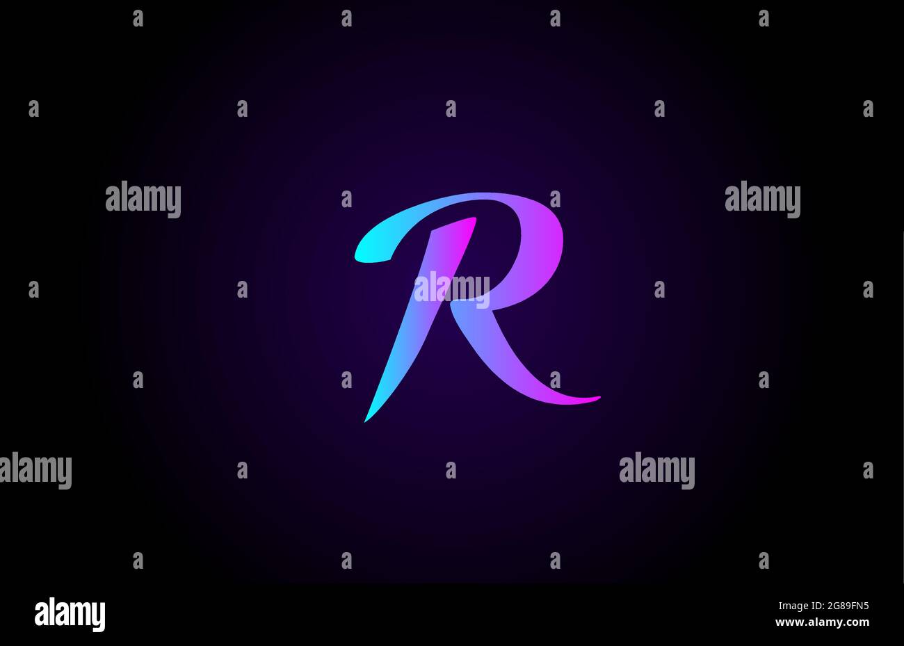 pink blue R alphabet letter logo for branding and business. Creative ...