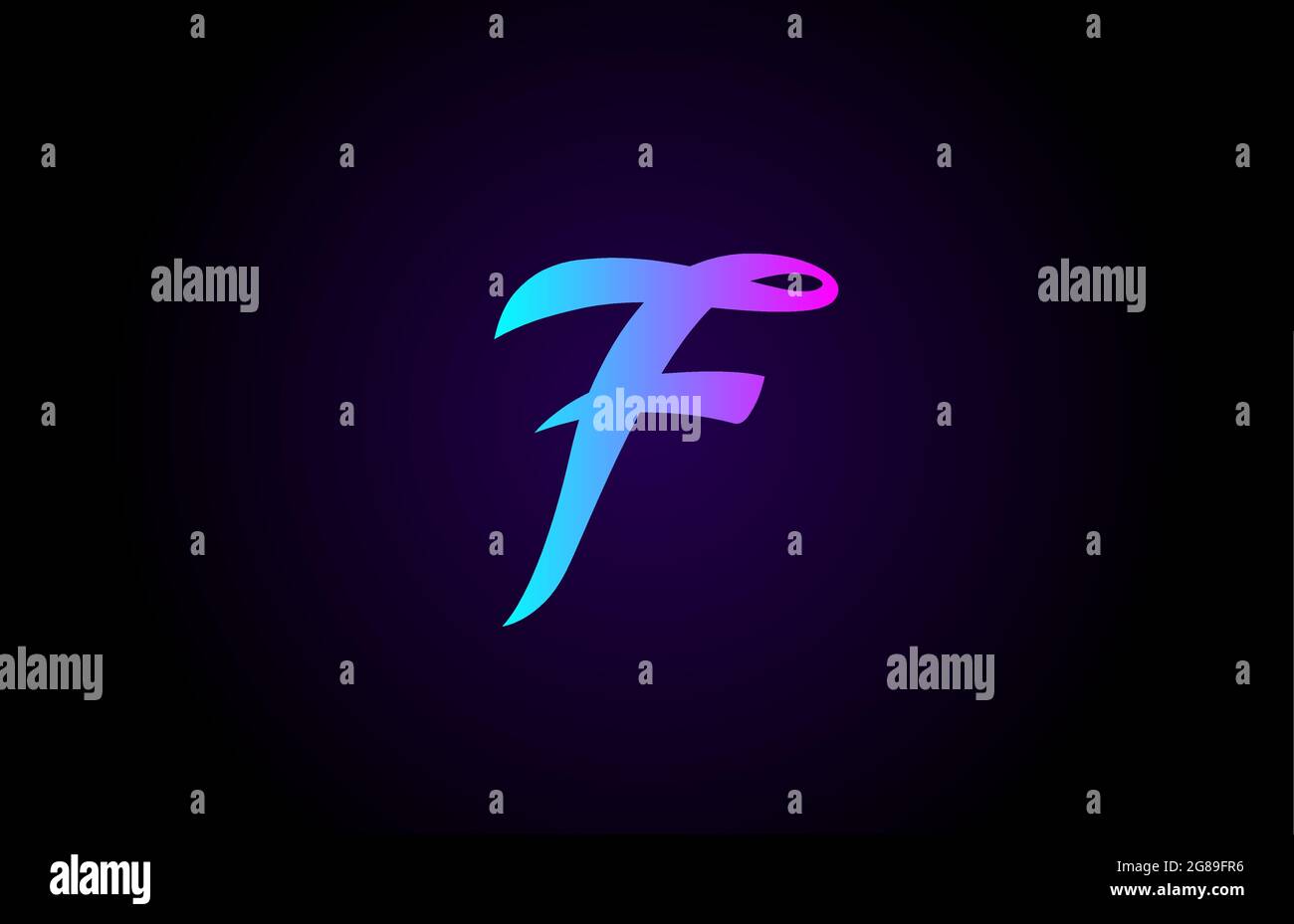 pink blue F alphabet letter logo for branding and business. Creative ...