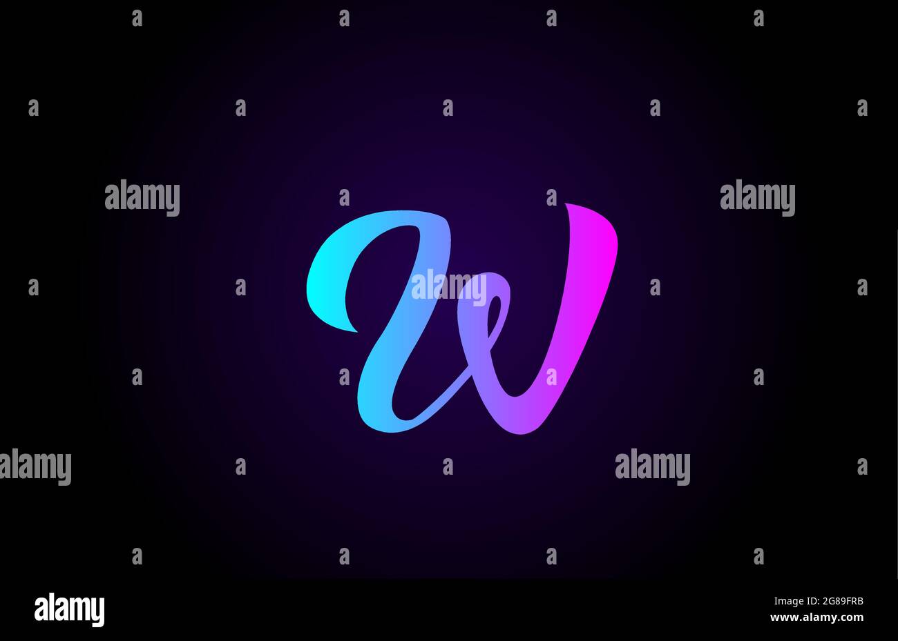pink blue W alphabet letter logo for branding and business. Creative ...