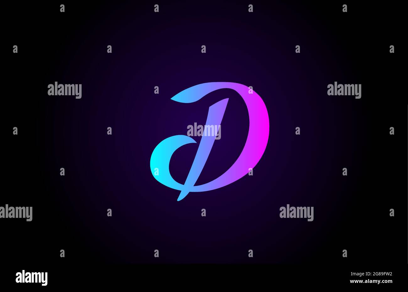 pink blue D alphabet letter logo for branding and business. Creative ...