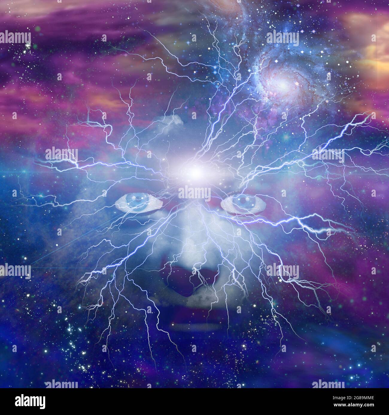 Face of the universe. 3D rendering Stock Photo - Alamy
