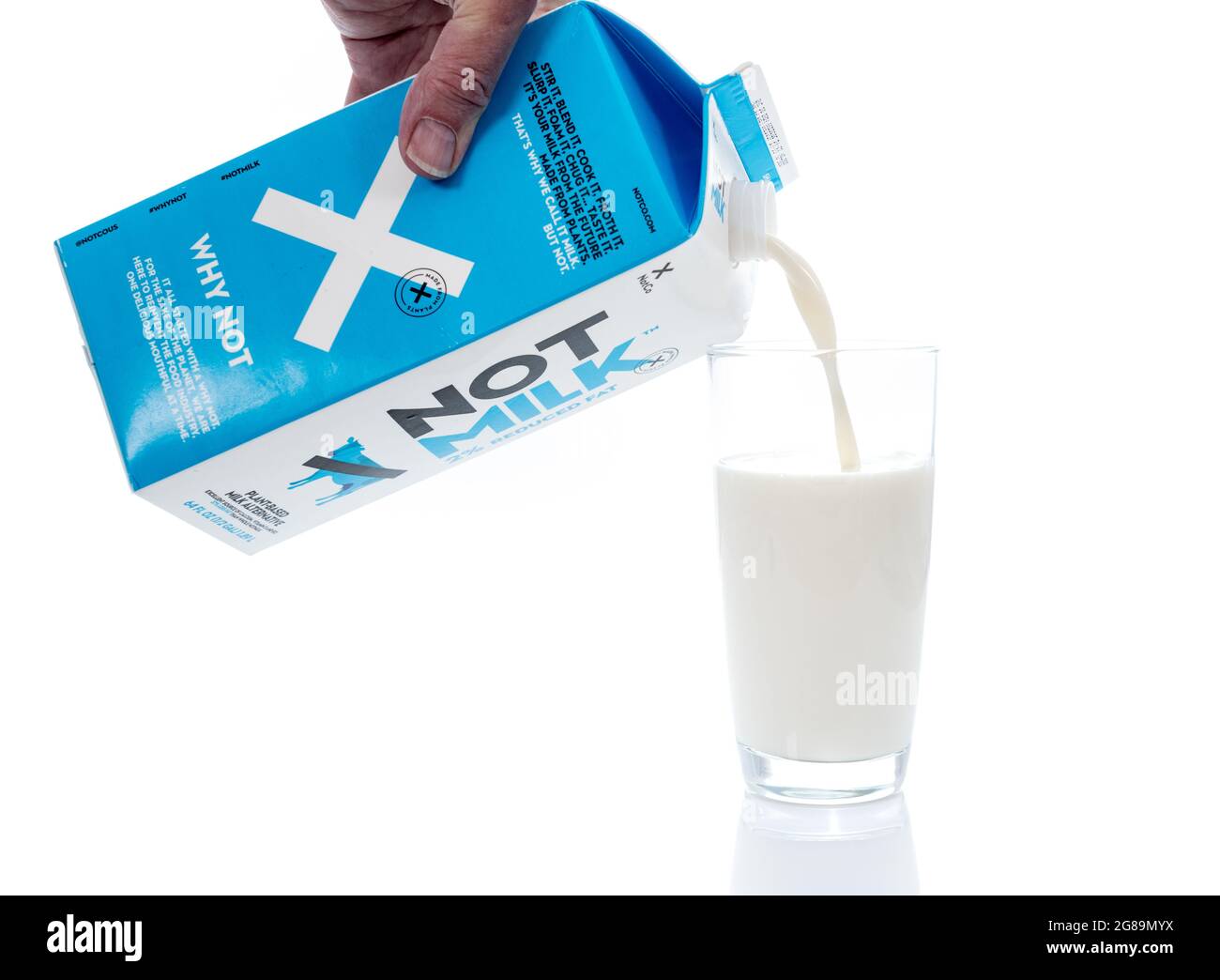 Morgantown, WV - 16 July 2021: Carton of the milk alternative NotMilk ...