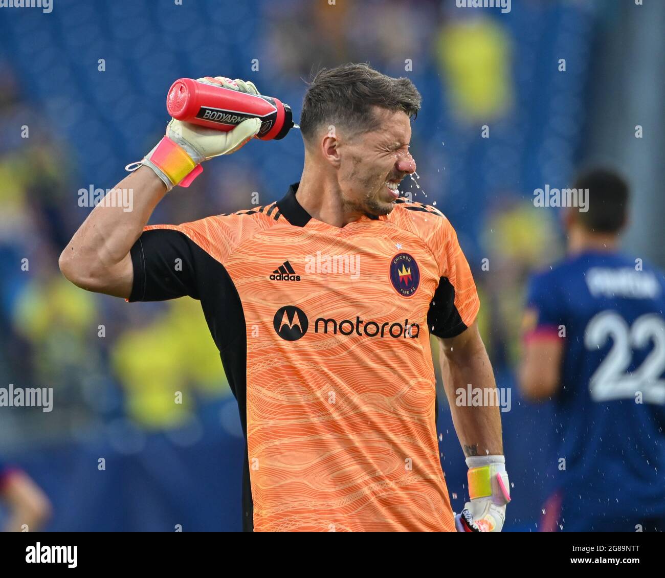 Nashville, TN, USA. 17th July, 2021. Chicago goalkeeper, Bobby ...